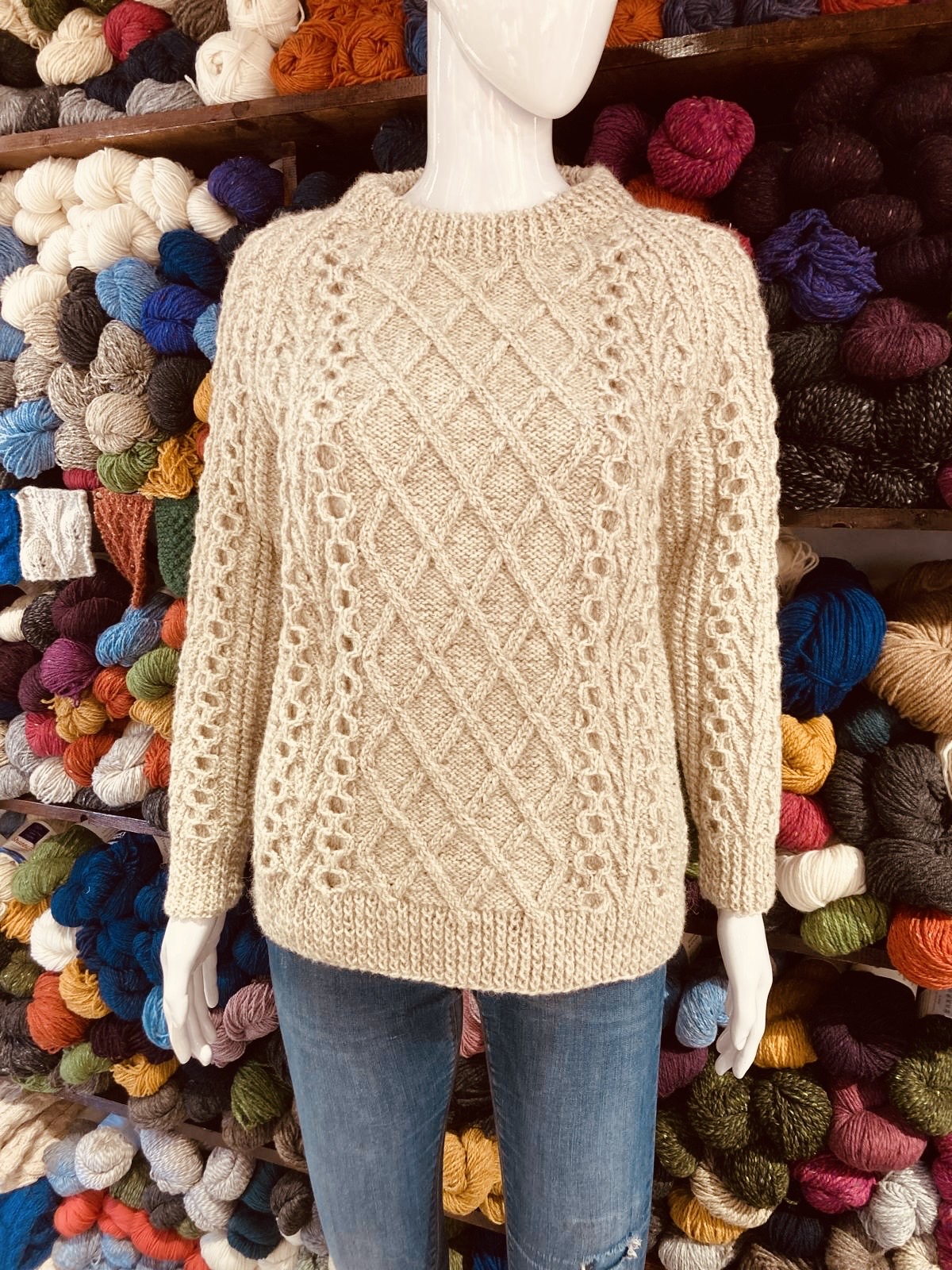 HANDKNIT ARAN SWEATER (HKS17) EXTRA SMALL - Aran Islands Sweaters