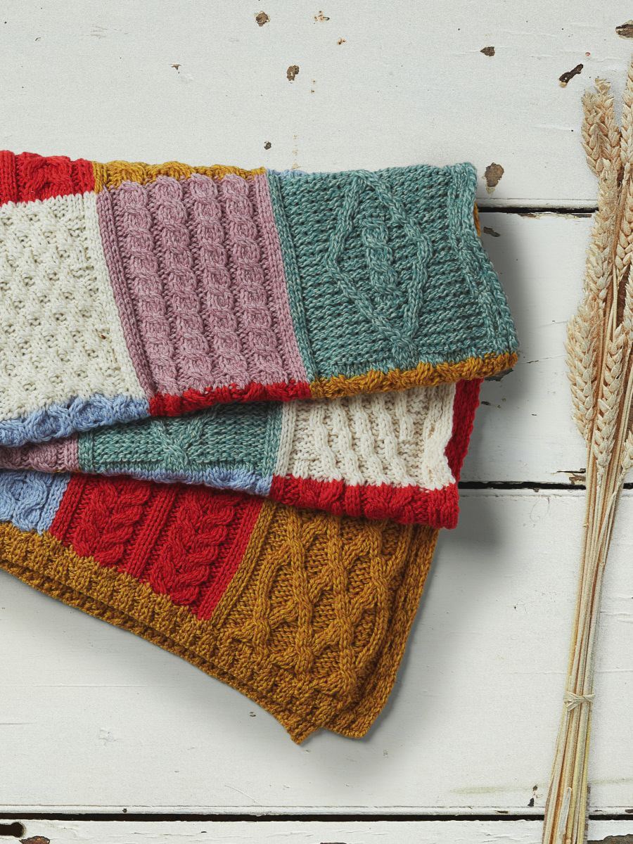 PATCHWORK MERINO WOOL BABY BLANKET (PMWBB) - Aran Islands Sweaters